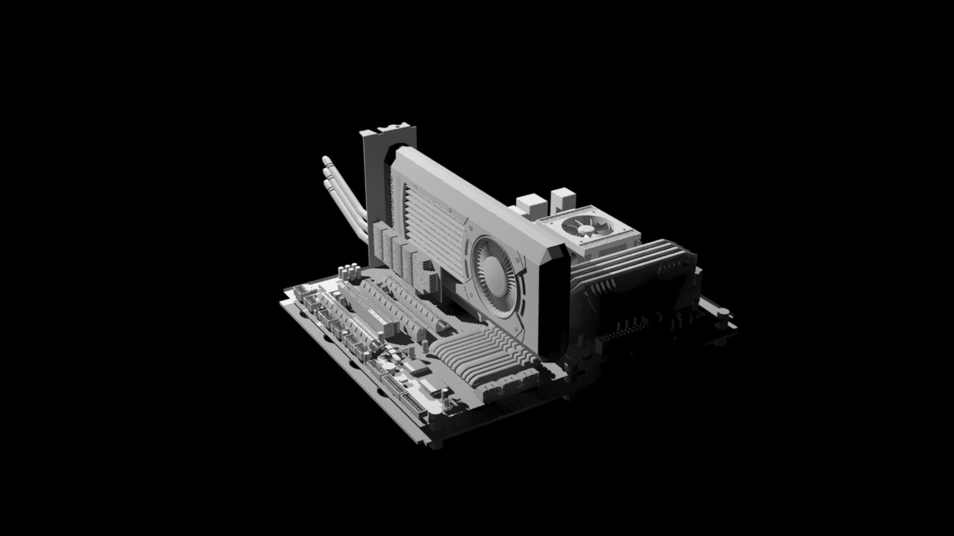 Pc Motherboard 3d Model