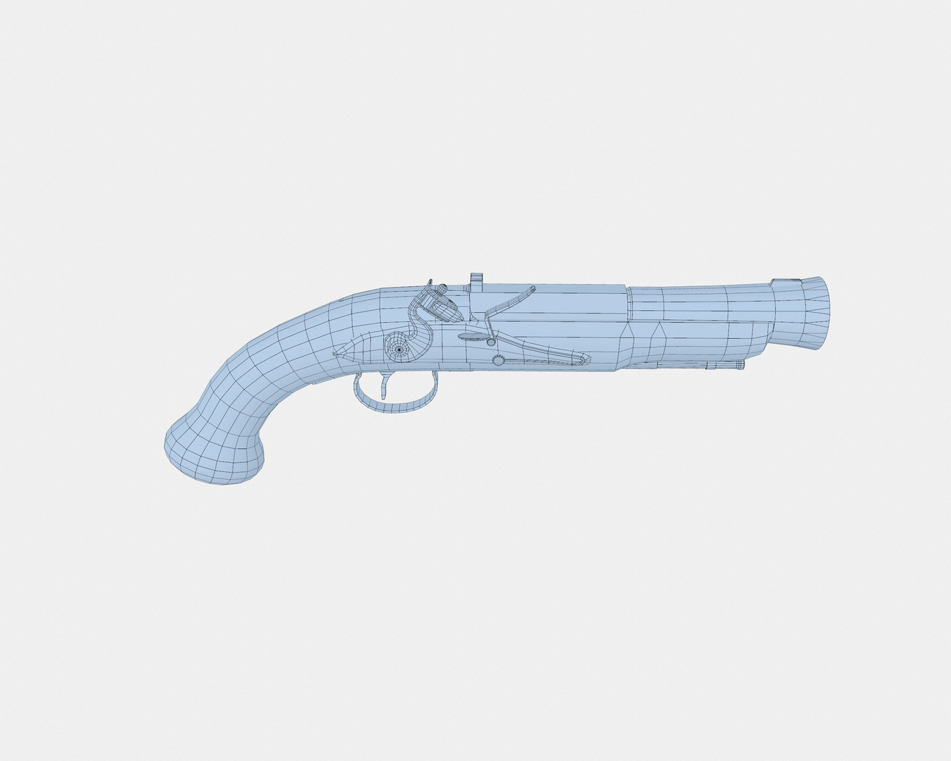 Flintstock pistol model - TurboSquid 1297483