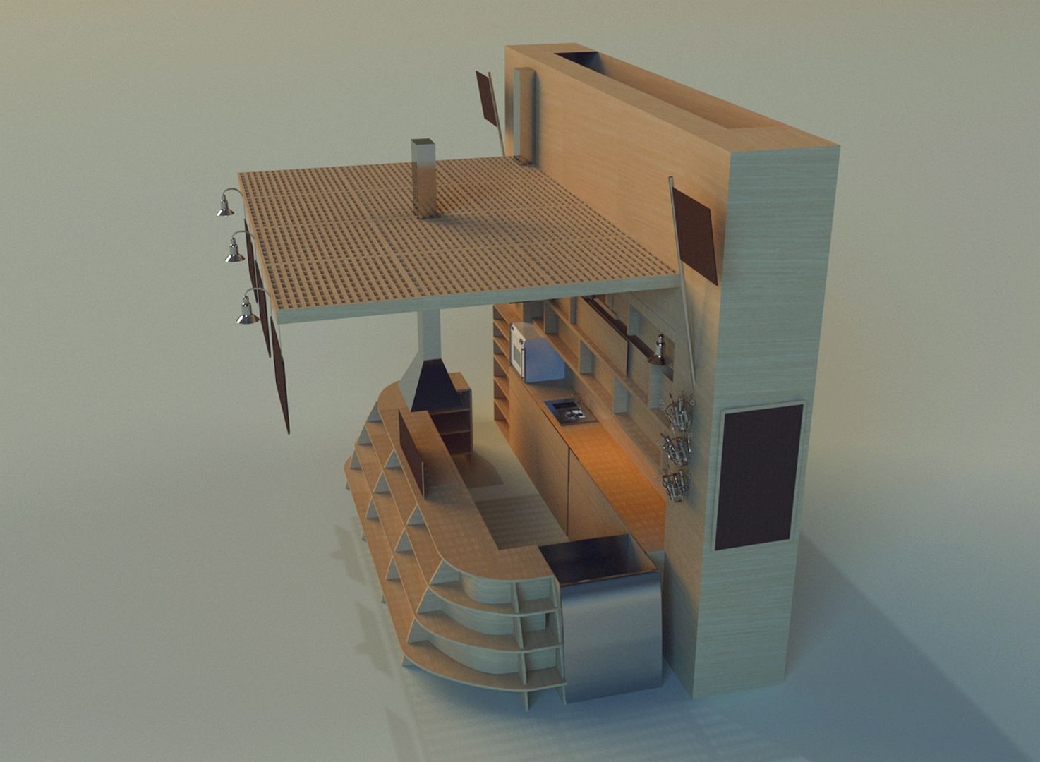pavilion trade 3d model