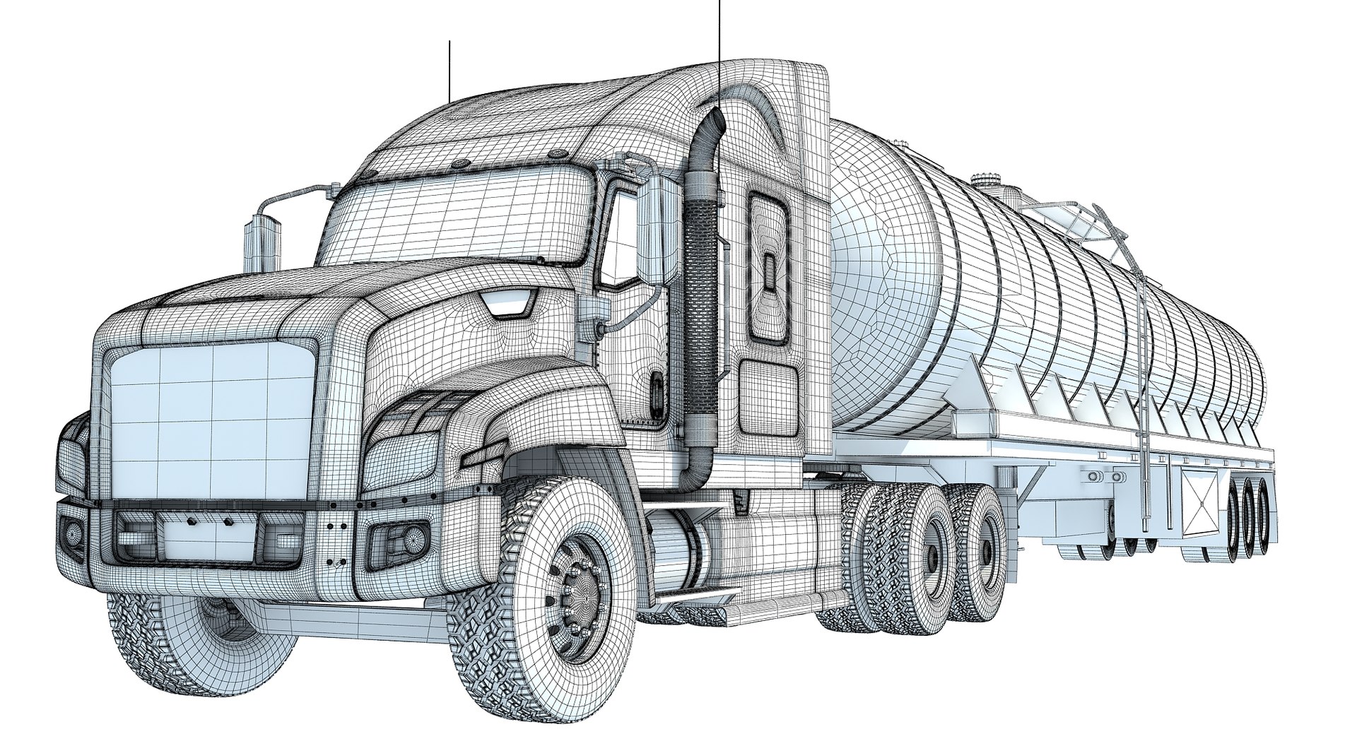 Truck Semi Trailer Tank 3D Model - TurboSquid 1399997