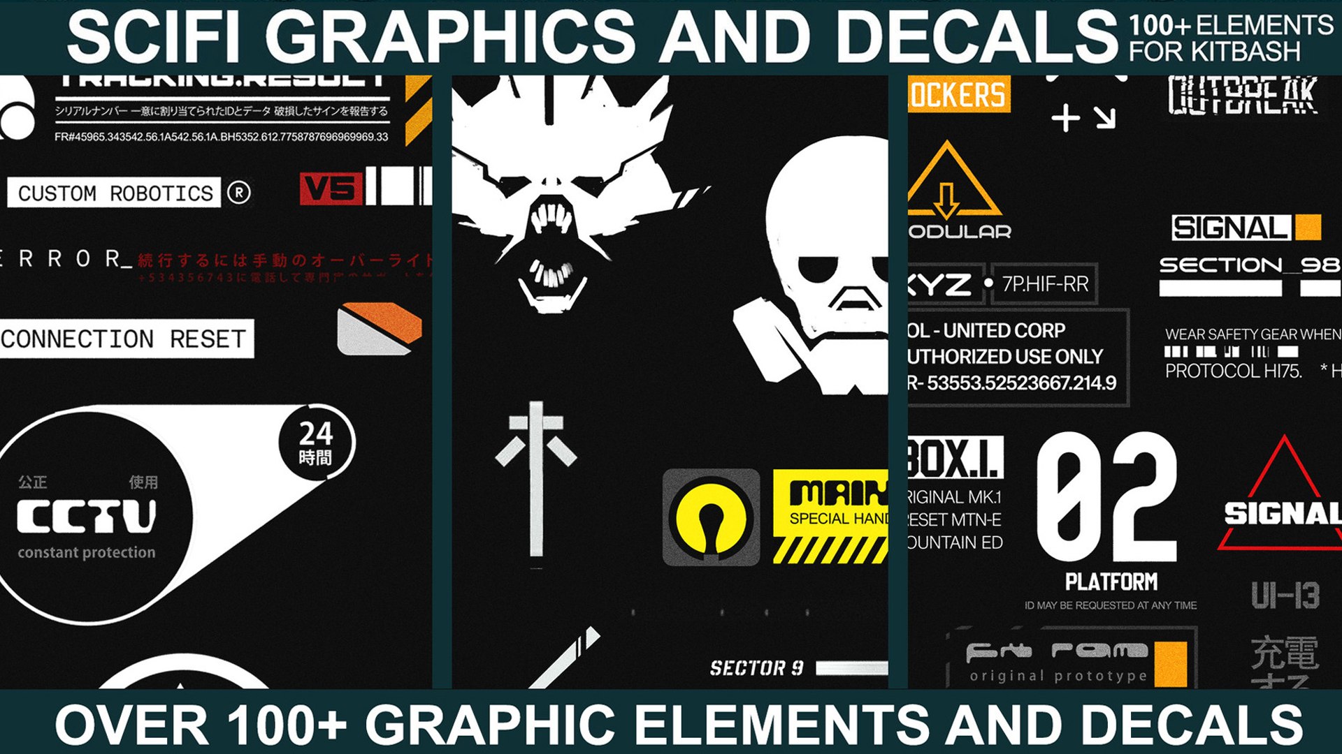 Sci-fi Graphics and Decals - Vol2 model - TurboSquid 1972700