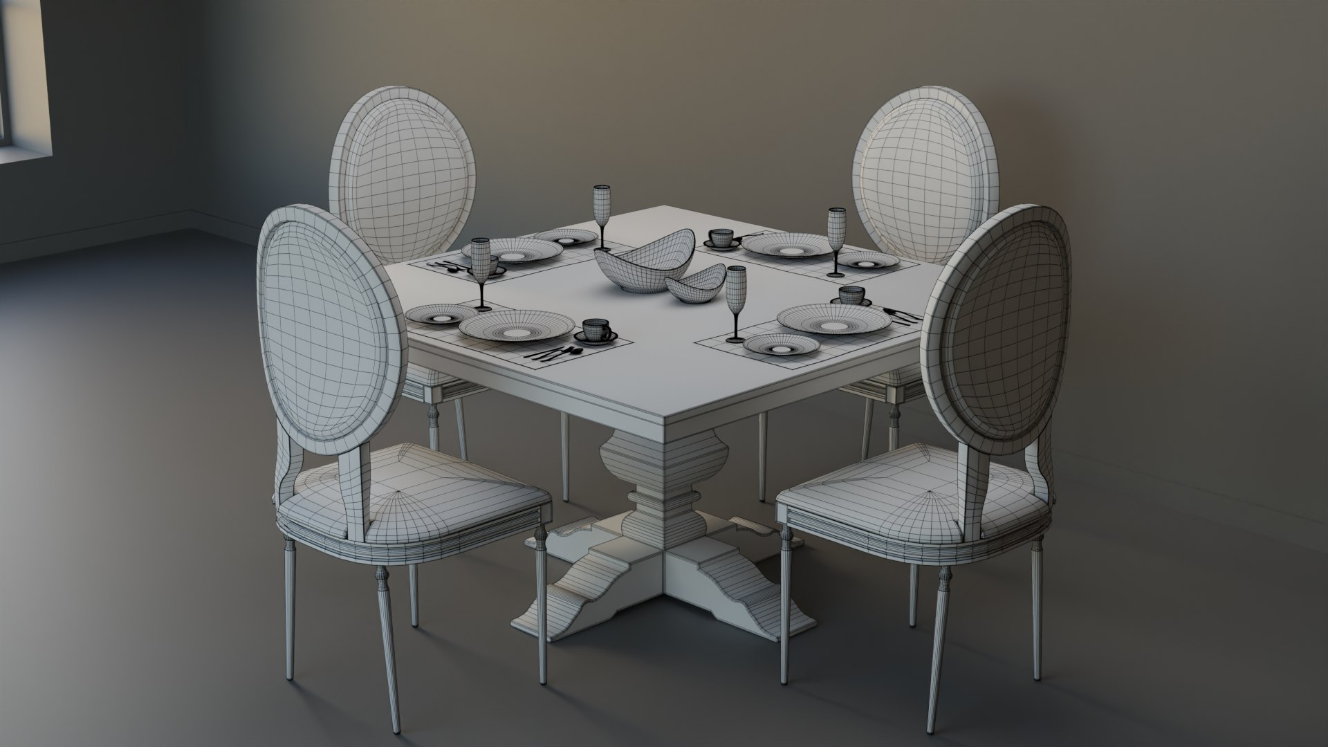 Dining Table 04 Model - TurboSquid 2013081