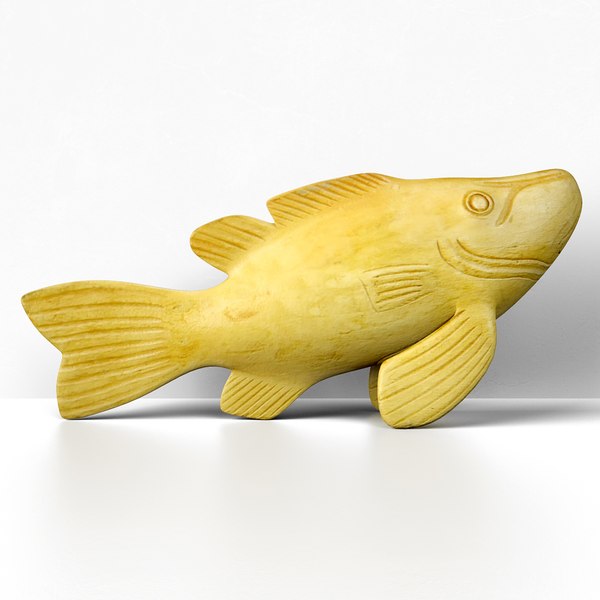 modelo 3d Figura de pez de madera tallada artesanalmente - TurboSquid ...
