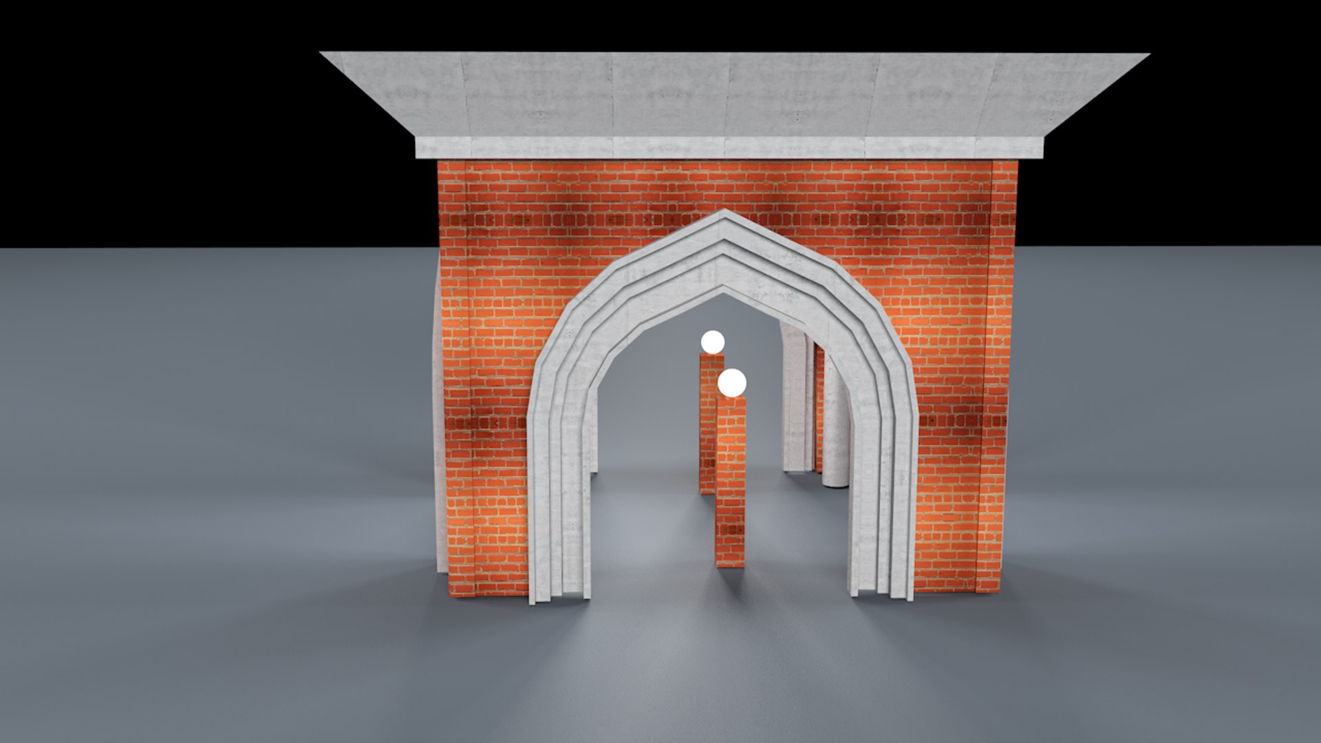 3D Red Brick Dome House - TurboSquid 1261824