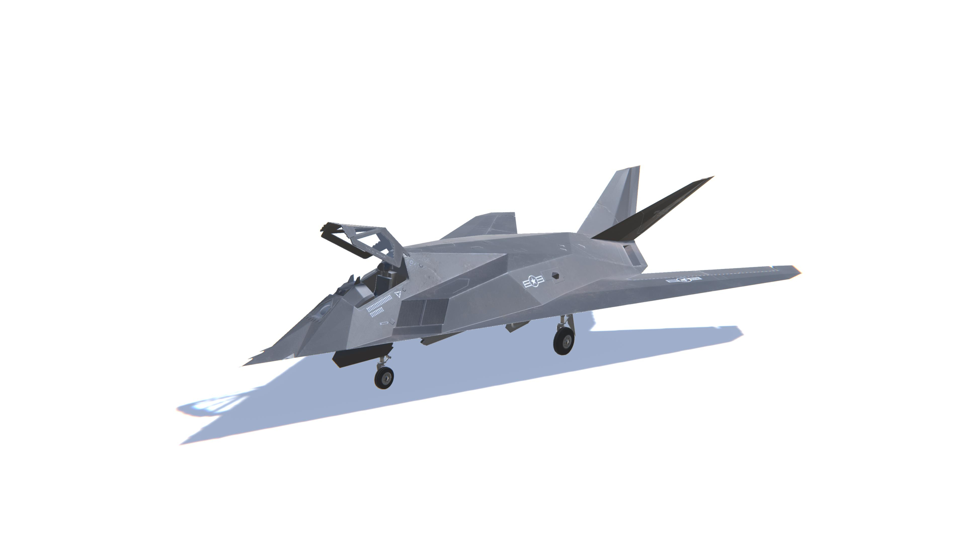 3D Model F-117 Nighthawk Jet Fighter Aircraft Low-poly - TurboSquid 1800746