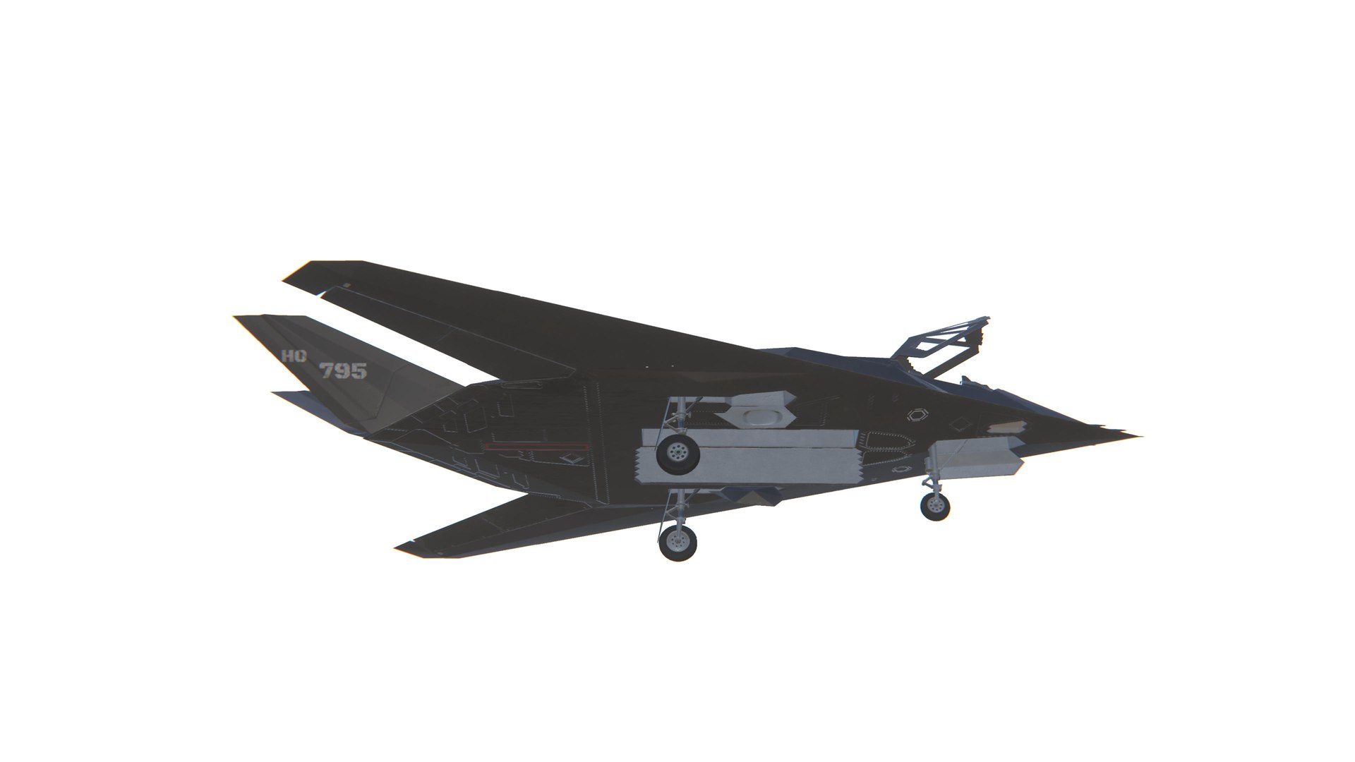 3D Model F-117 Nighthawk Jet Fighter Aircraft Low-poly - TurboSquid 1800746