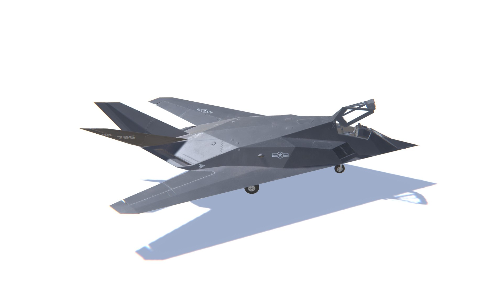 3D Model F-117 Nighthawk Jet Fighter Aircraft Low-poly - TurboSquid 1800746