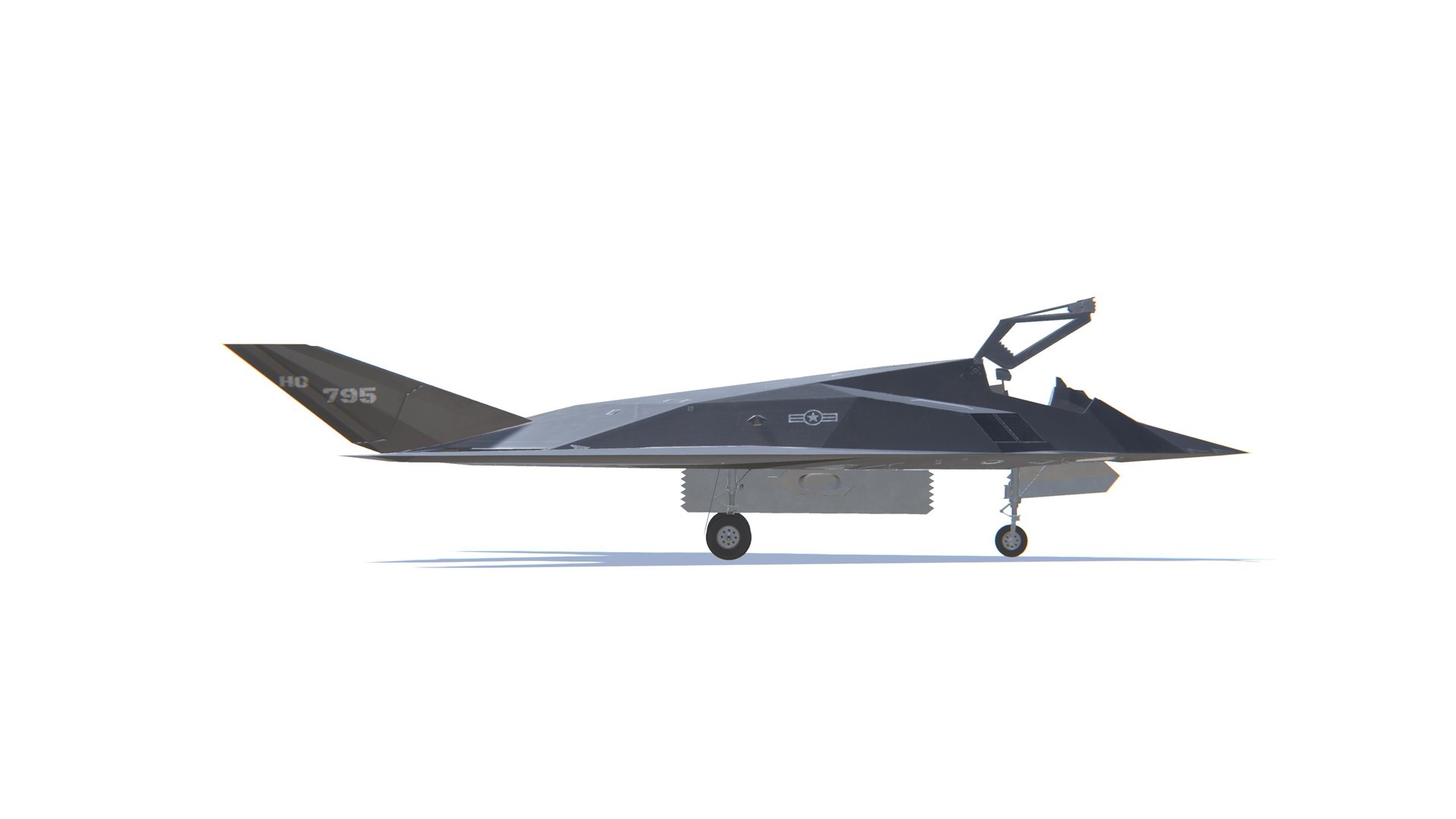 3D Model F-117 Nighthawk Jet Fighter Aircraft Low-poly - TurboSquid 1800746