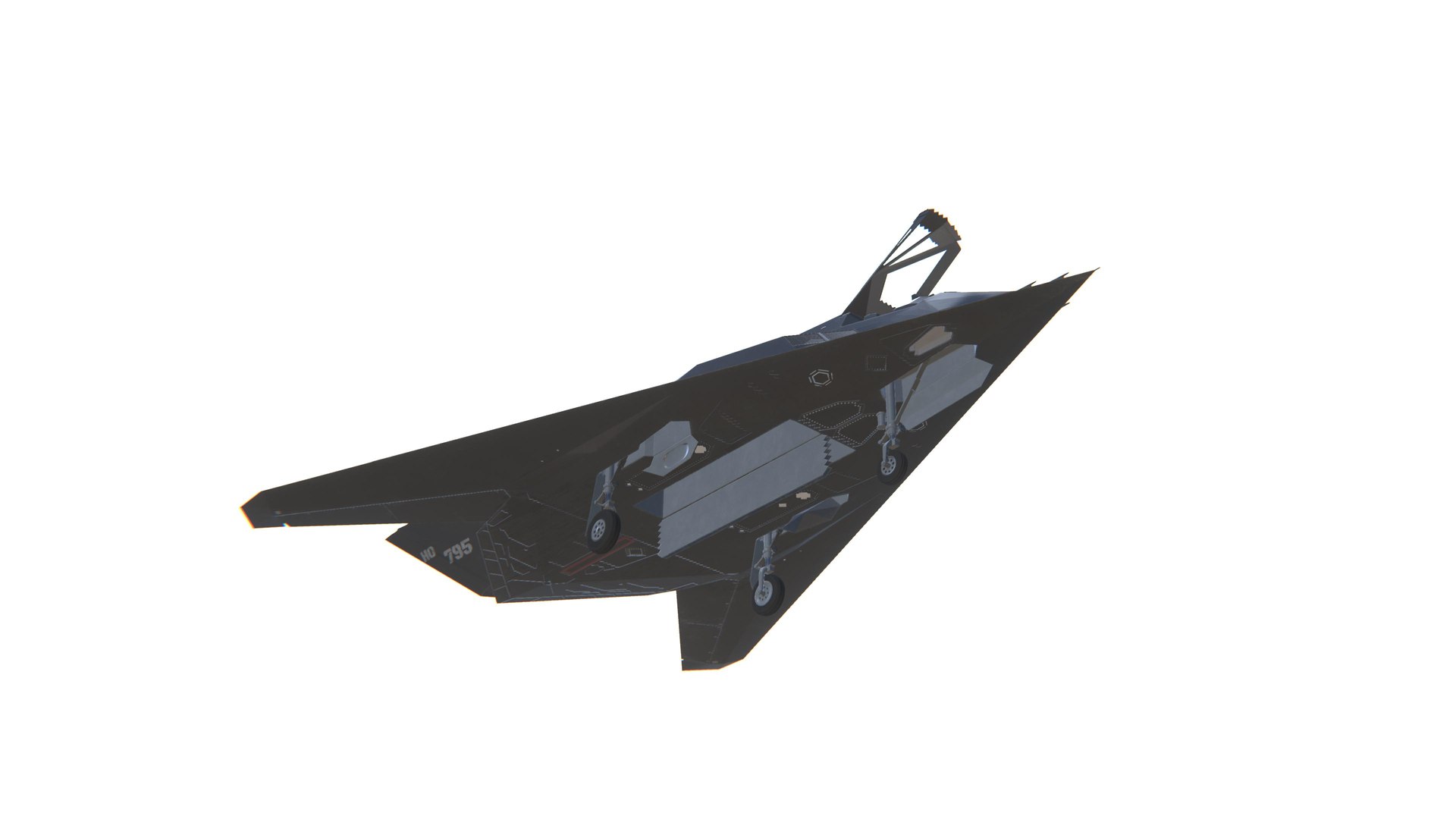 3D Model F-117 Nighthawk Jet Fighter Aircraft Low-poly - TurboSquid 1800746
