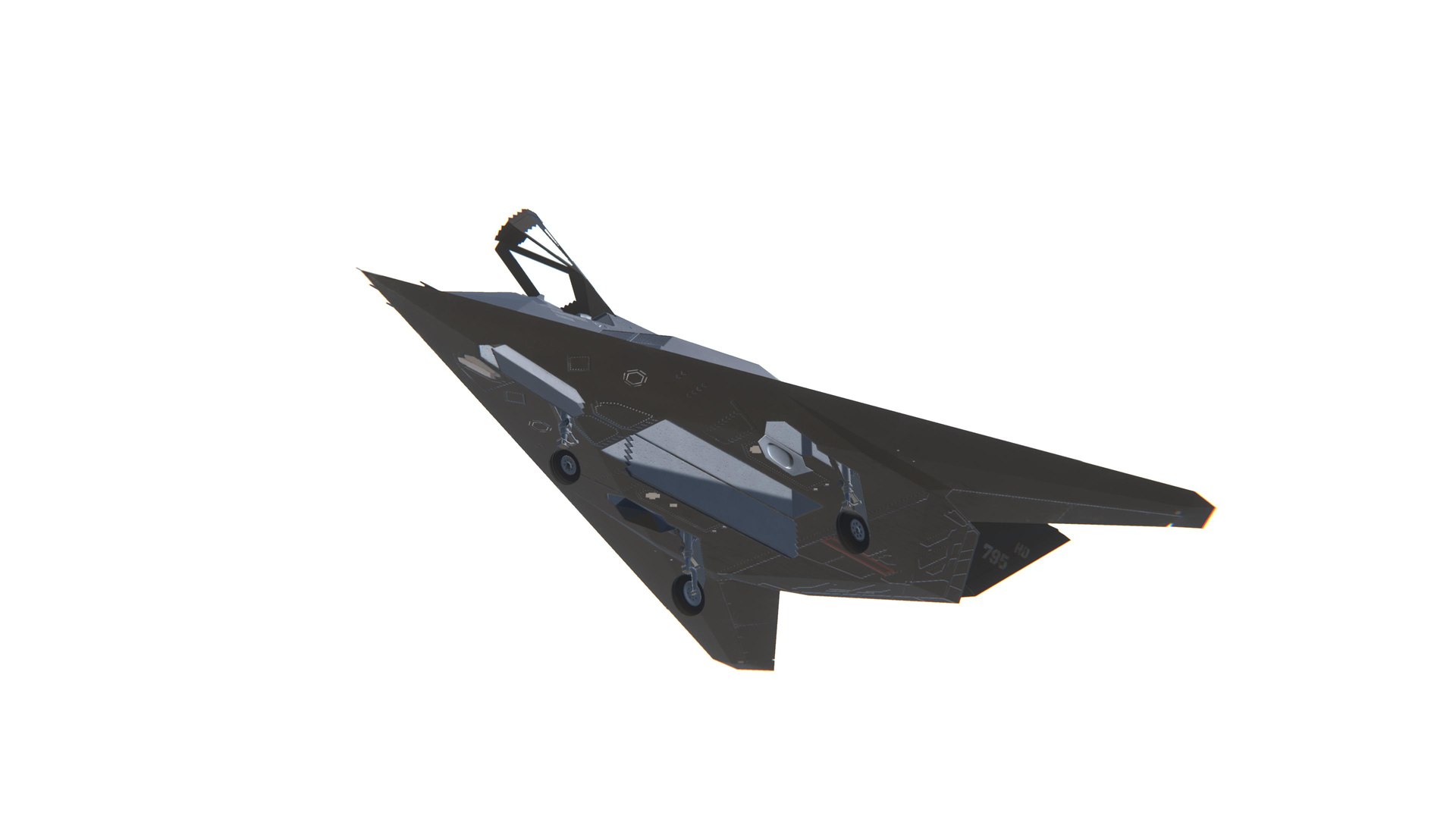 3D Model F-117 Nighthawk Jet Fighter Aircraft Low-poly - TurboSquid 1800746