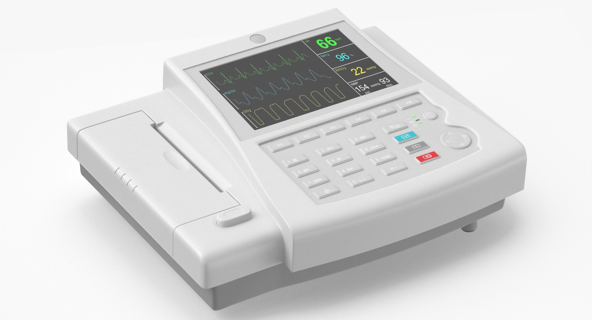 3D Ekg Machine Turned Model - TurboSquid 1700780