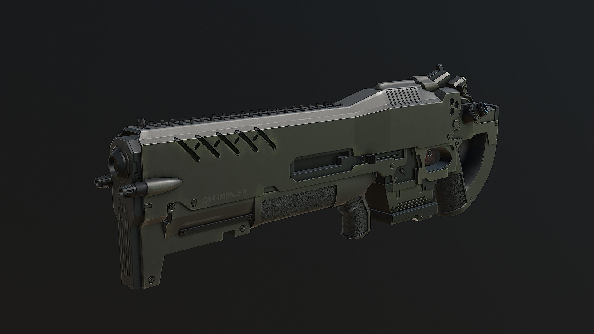Impaler Gauss Rifle Model - TurboSquid 2387794