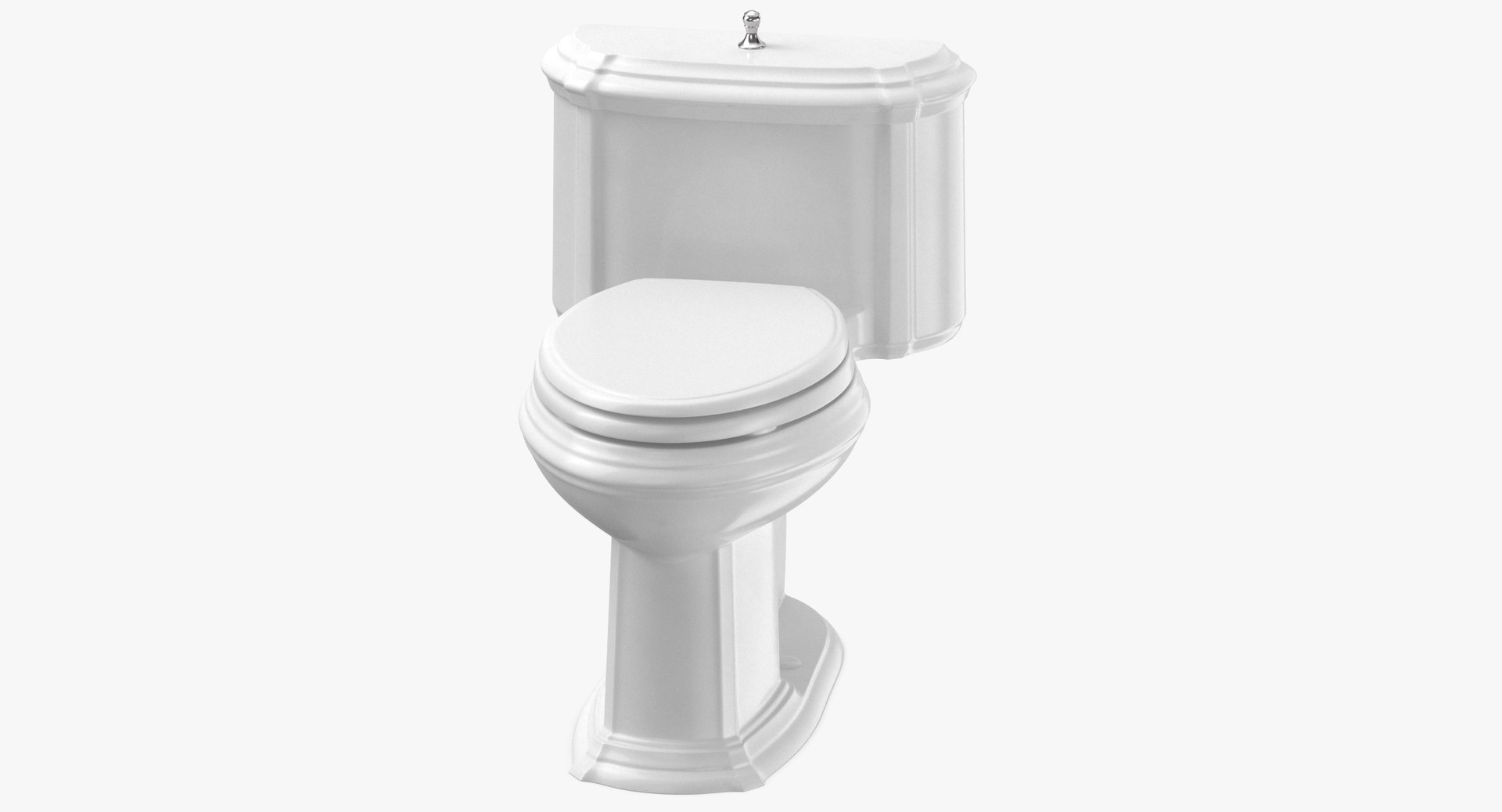 Classical Toilet Closed 3D Model - TurboSquid 1282030