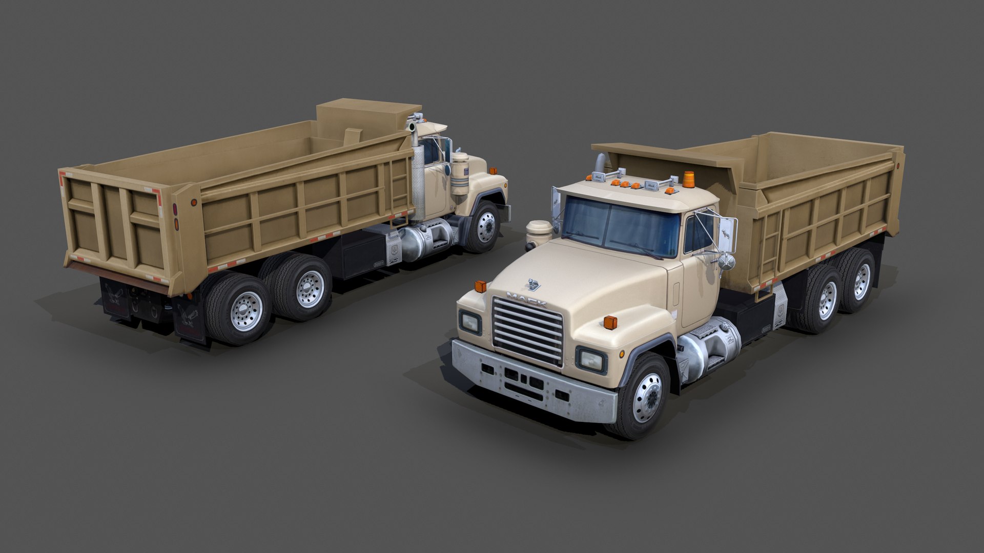 Mack RD688S Dump truck s03 1997 3D - TurboSquid 1862426