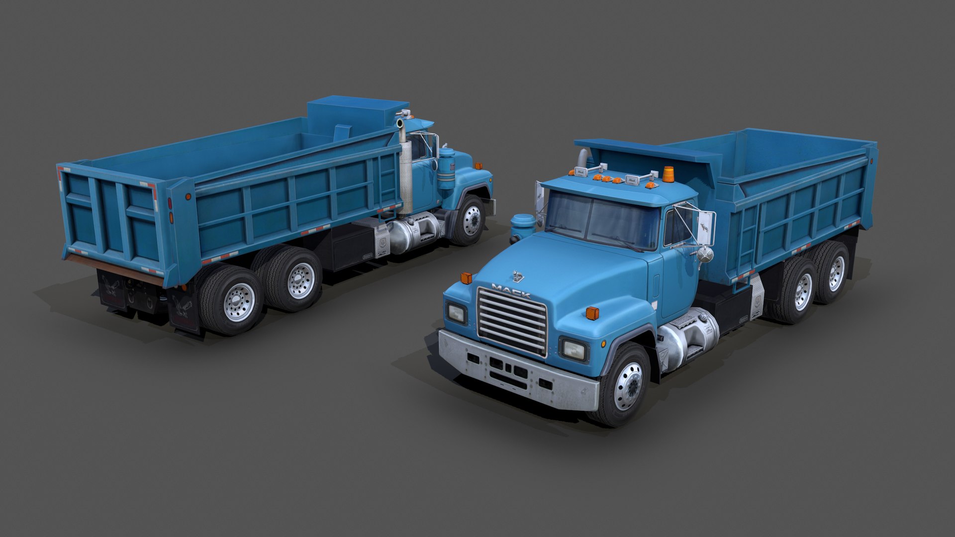 Mack RD688S Dump truck s03 1997 3D - TurboSquid 1862426