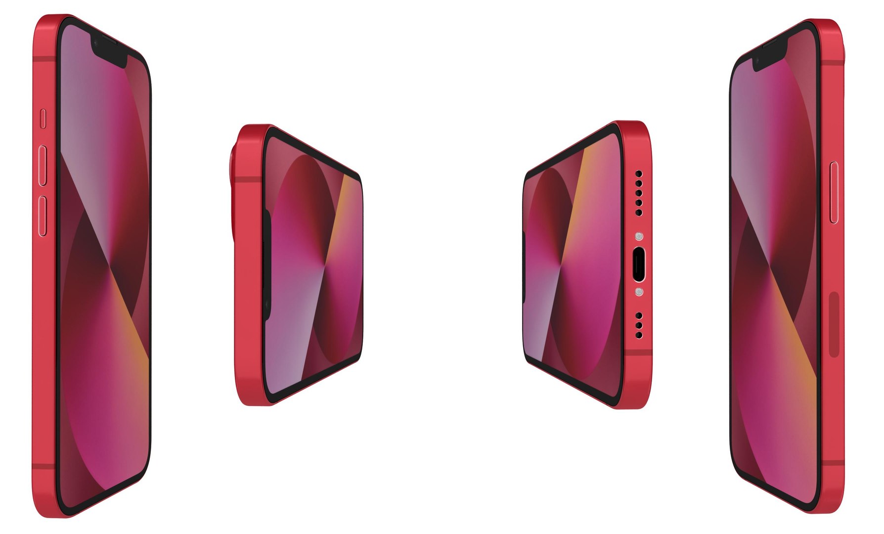 3D Apple IPhone 13 Red - TurboSquid 1792611