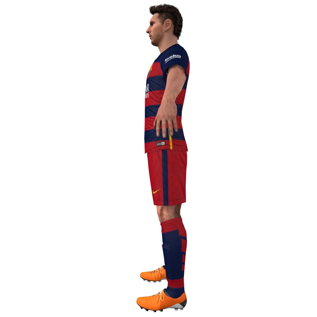 3d model lionel messi soccer animations
