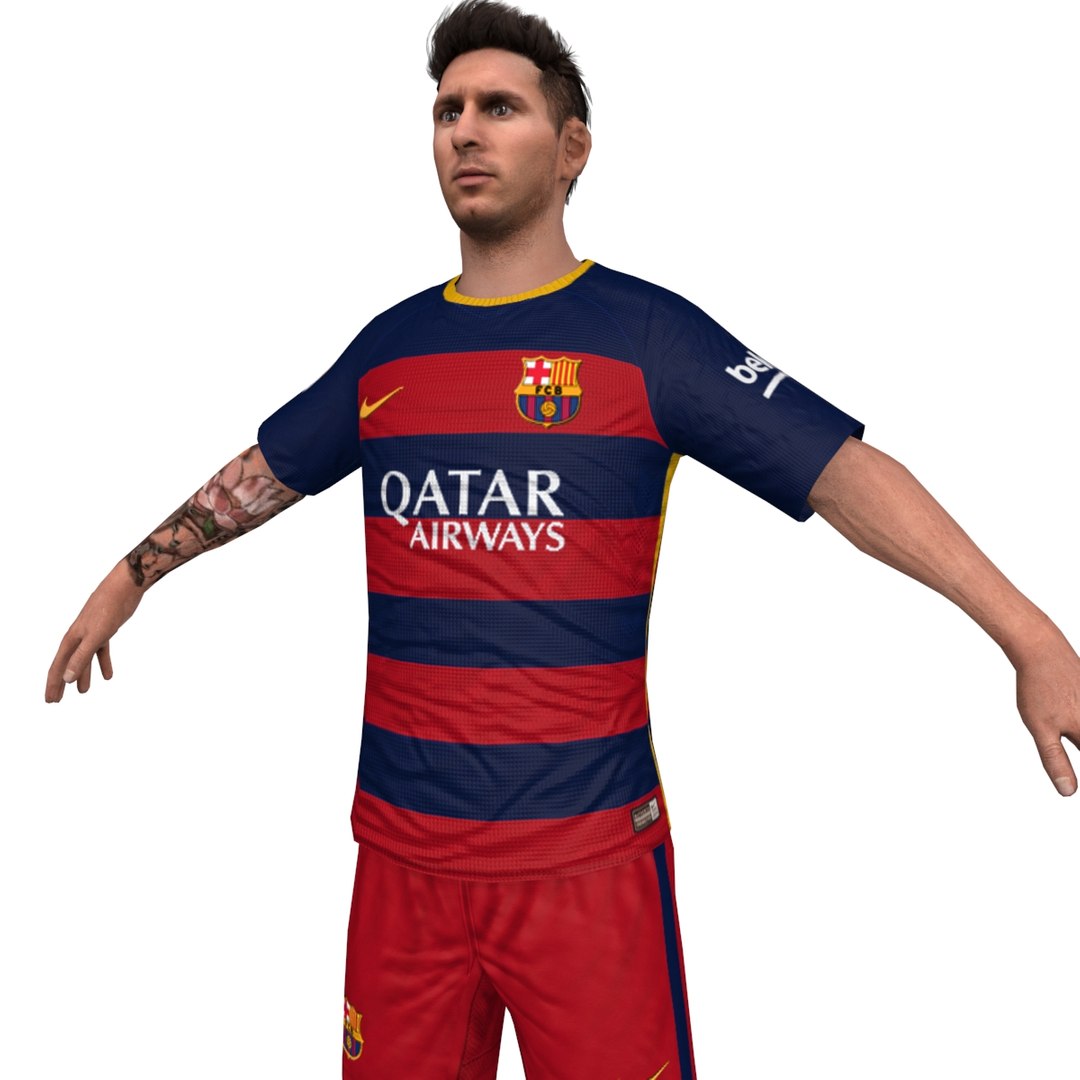 3d model lionel messi soccer animations