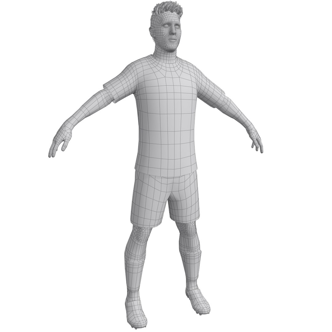3d model lionel messi soccer animations