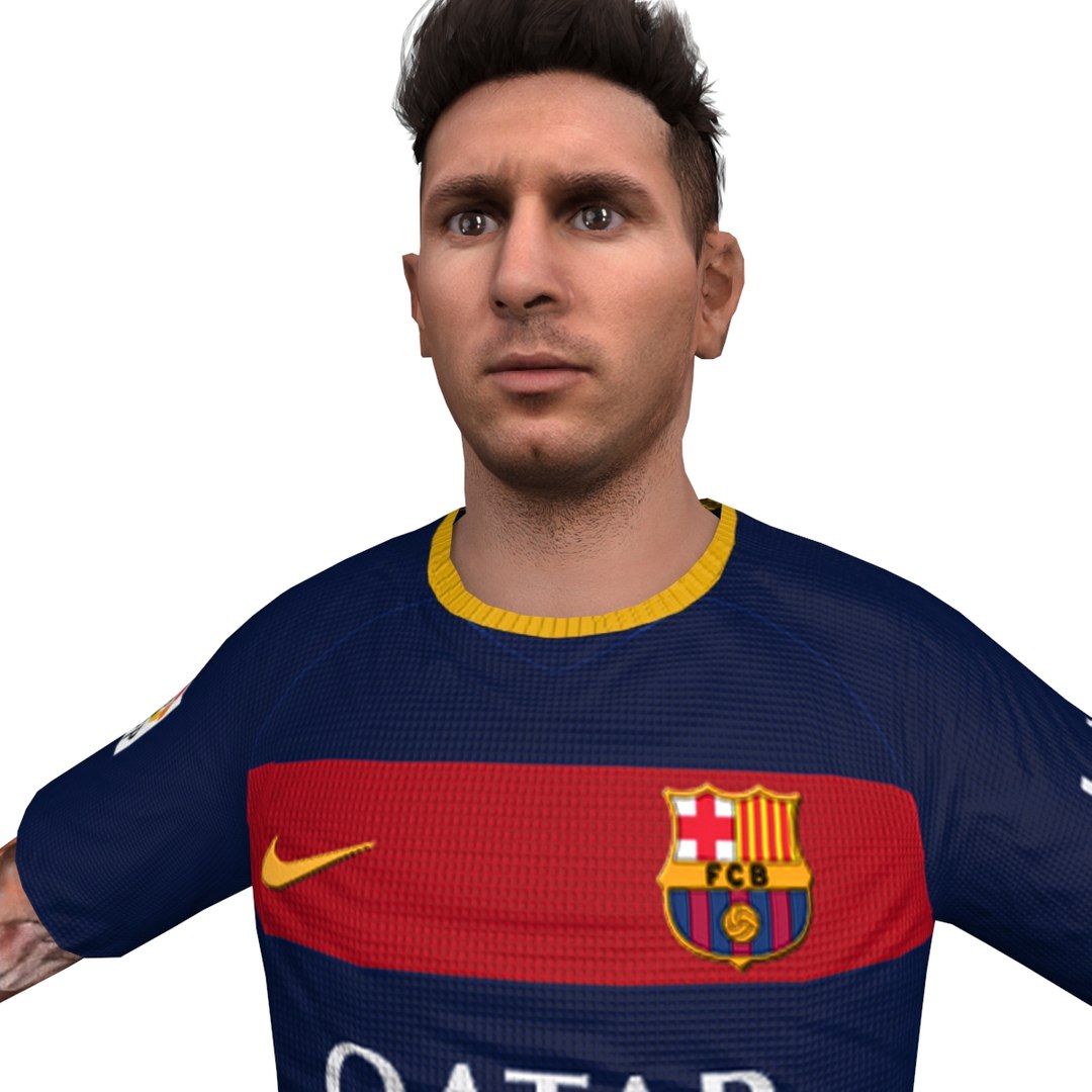 3d model lionel messi soccer animations