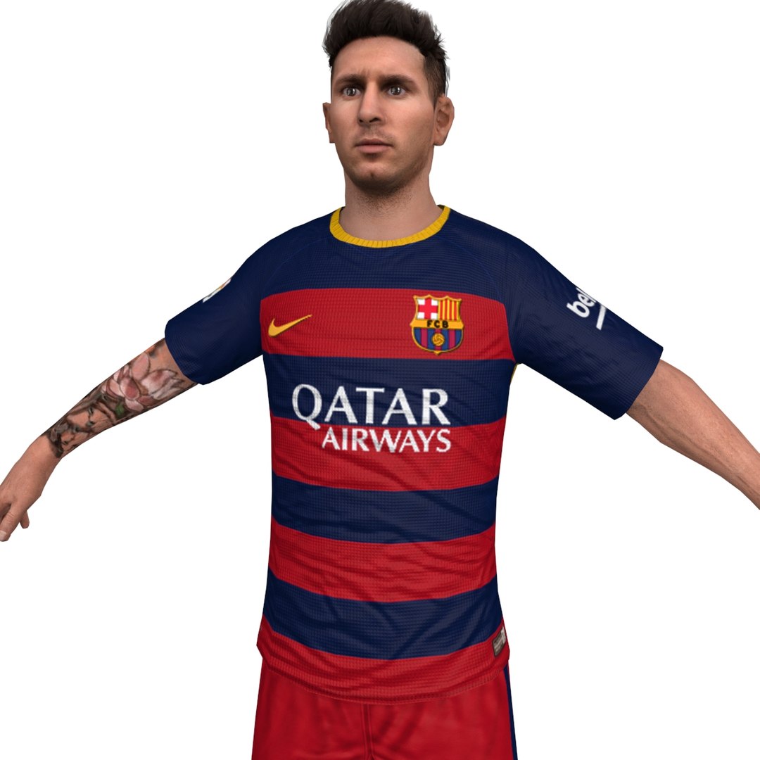 3d model lionel messi soccer animations