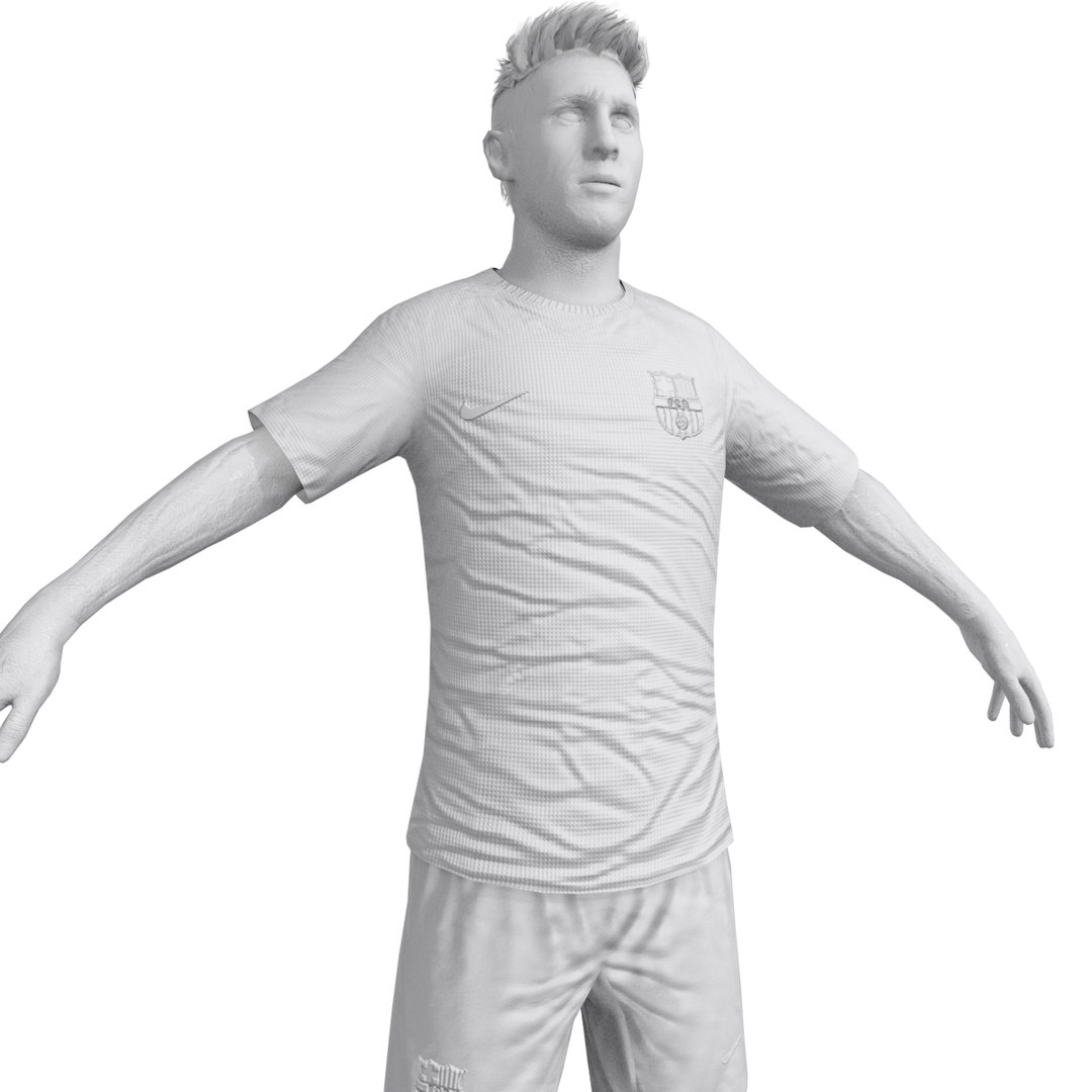 3d model lionel messi soccer animations