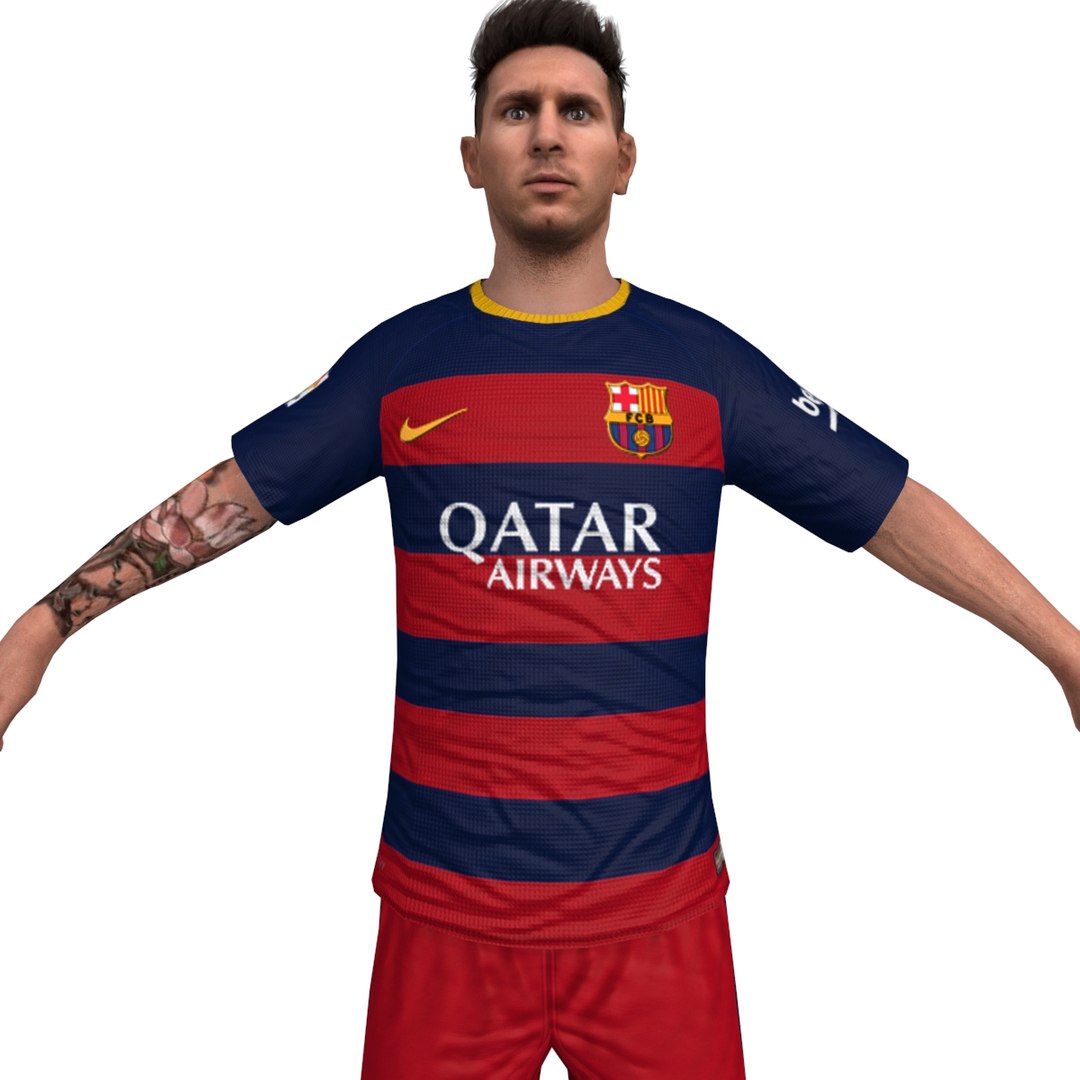 3d model lionel messi soccer animations