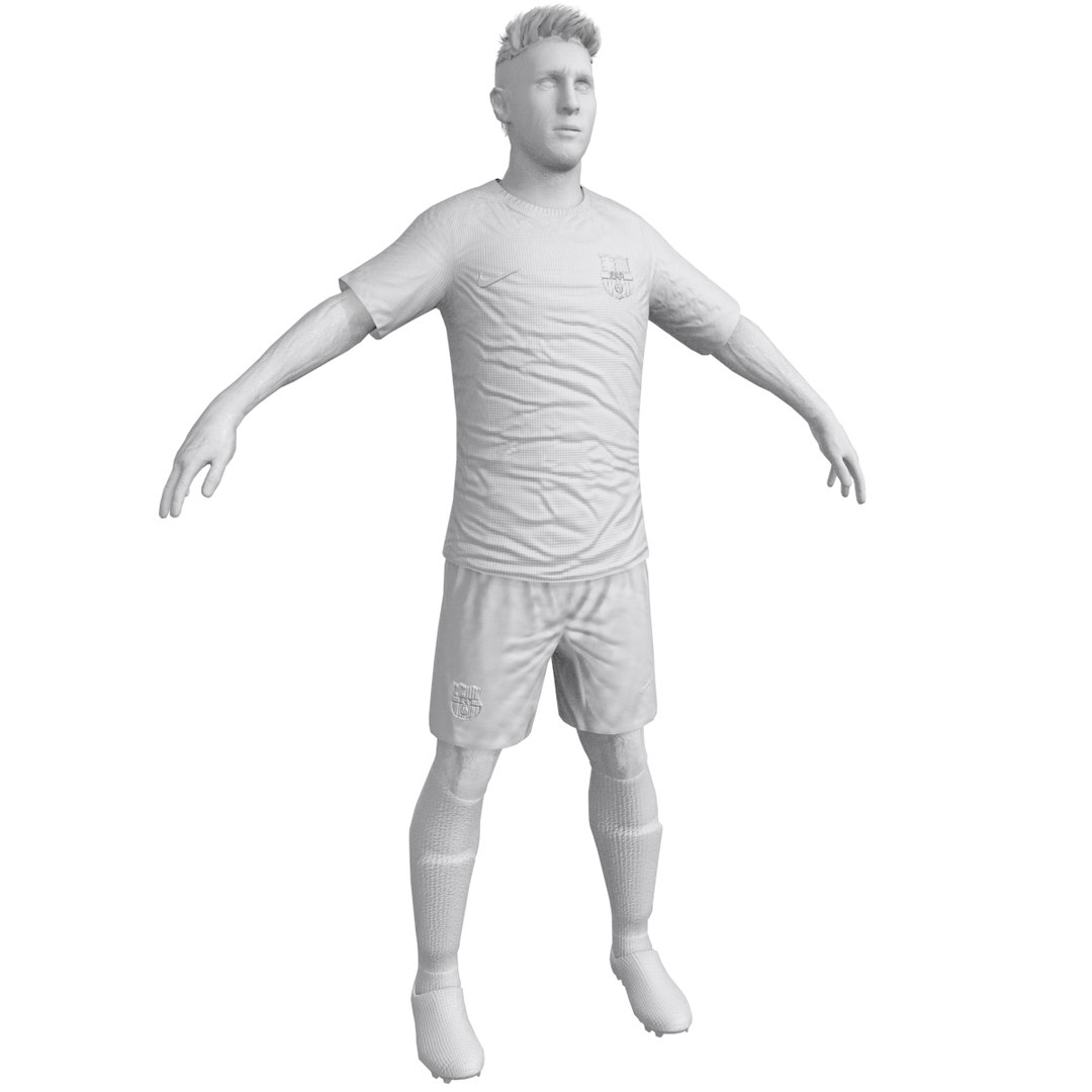 3d model lionel messi soccer animations