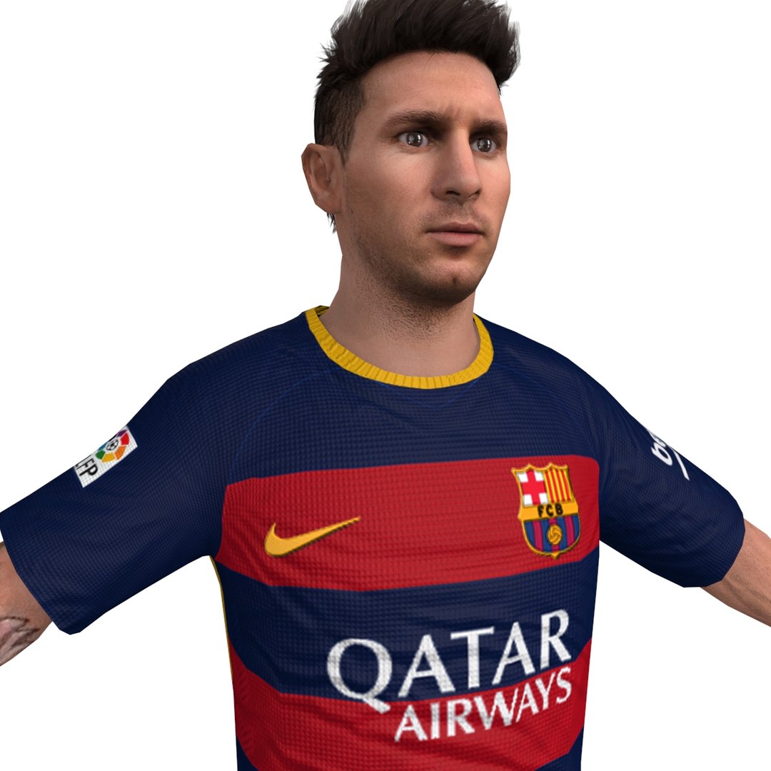 3d model lionel messi soccer animations