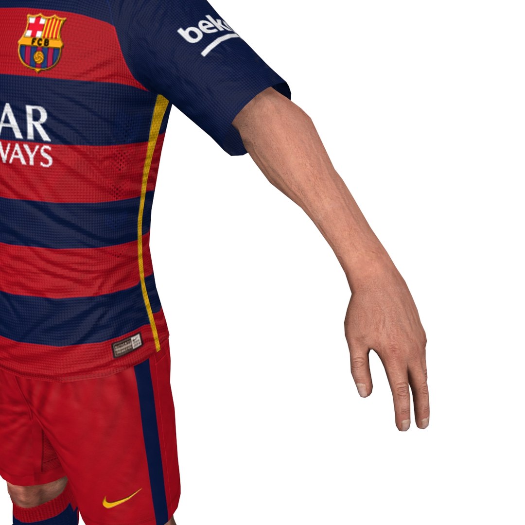 3d model lionel messi soccer animations