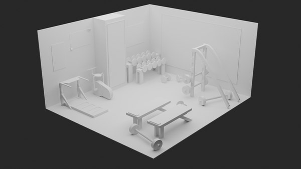 3D Low-Poly Gym - Fitness Hall - TurboSquid 1717795