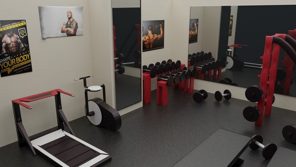 3D Low-Poly Gym - Fitness Hall - TurboSquid 1717795