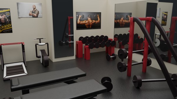 Ginásio Low-Poly - Fitness Hall Modelo 3D - TurboSquid 1717795