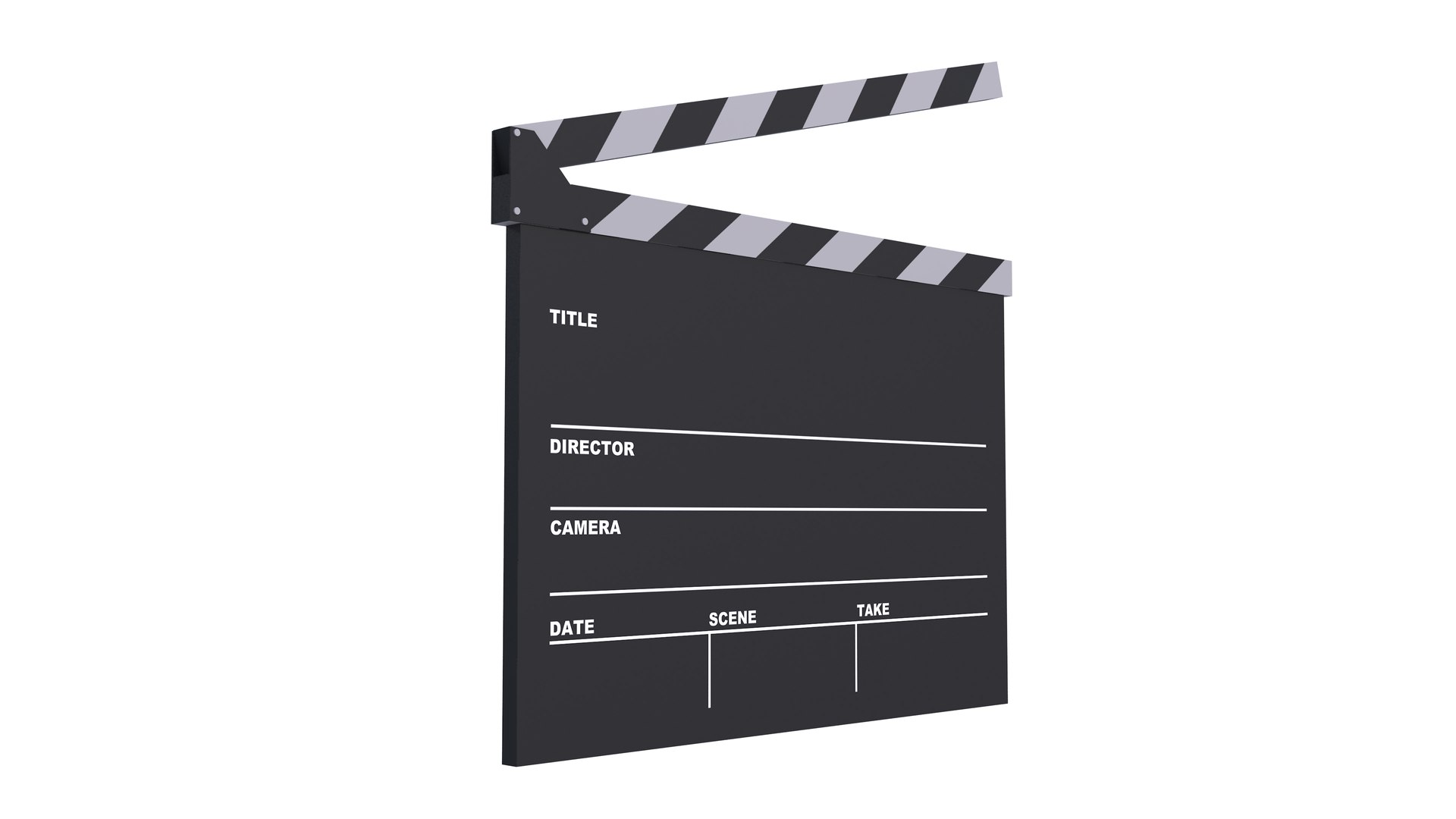 3D Clapperboard Clap Board Model - TurboSquid 1669470