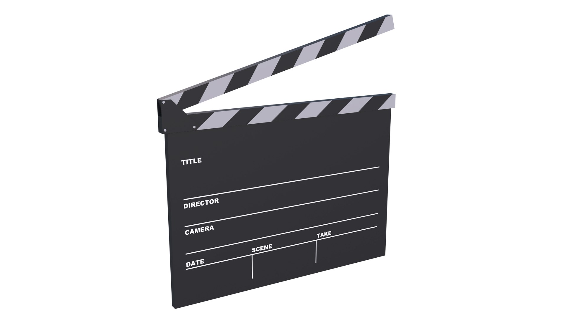 3D Clapperboard Clap Board Model - TurboSquid 1669470