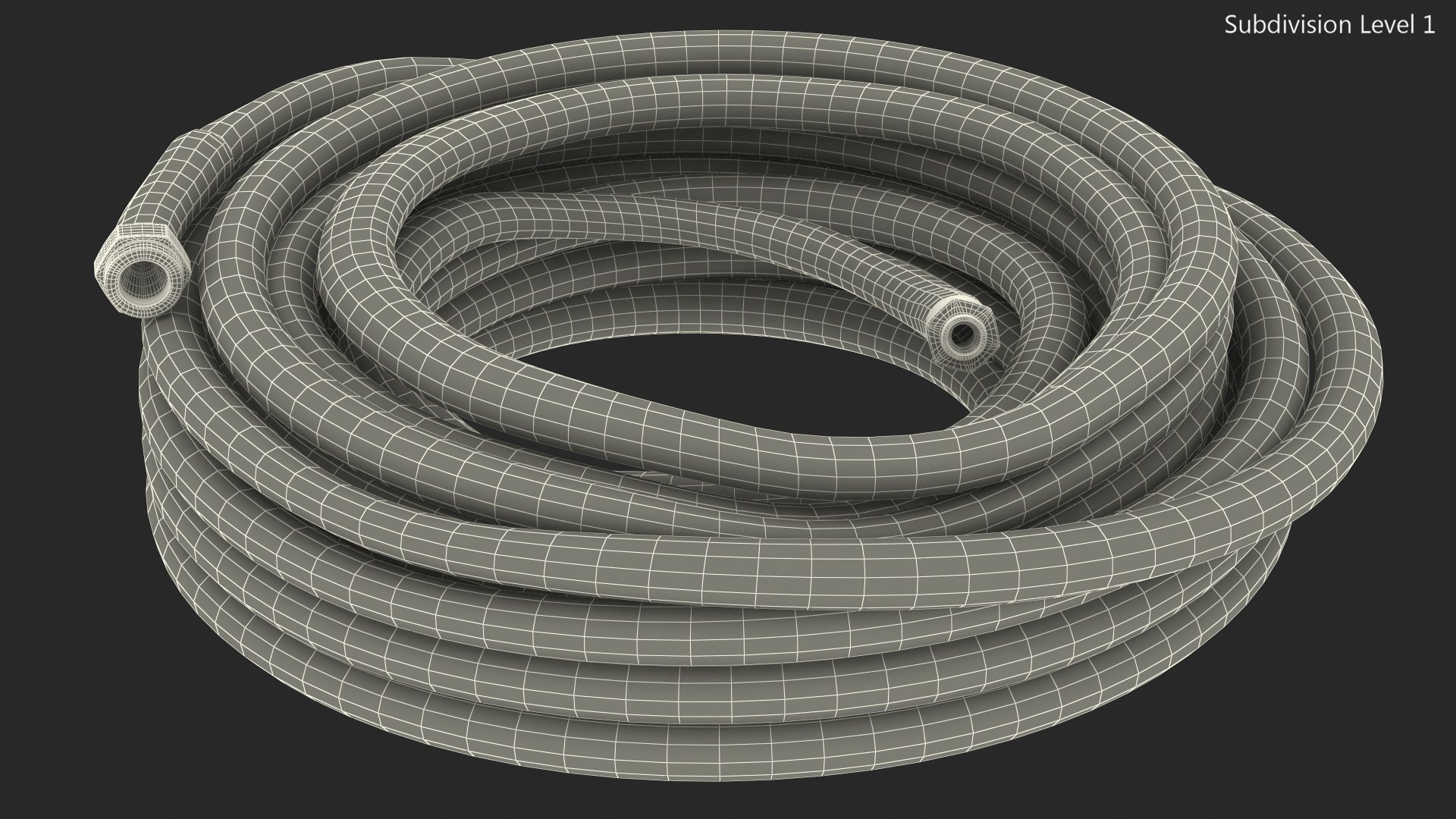 3D Black Garden Hose - TurboSquid 1944755