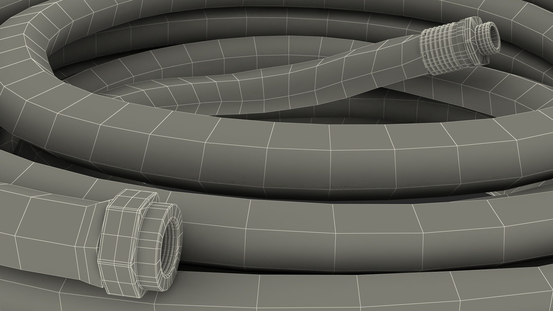 3D Black Garden Hose - TurboSquid 1944755