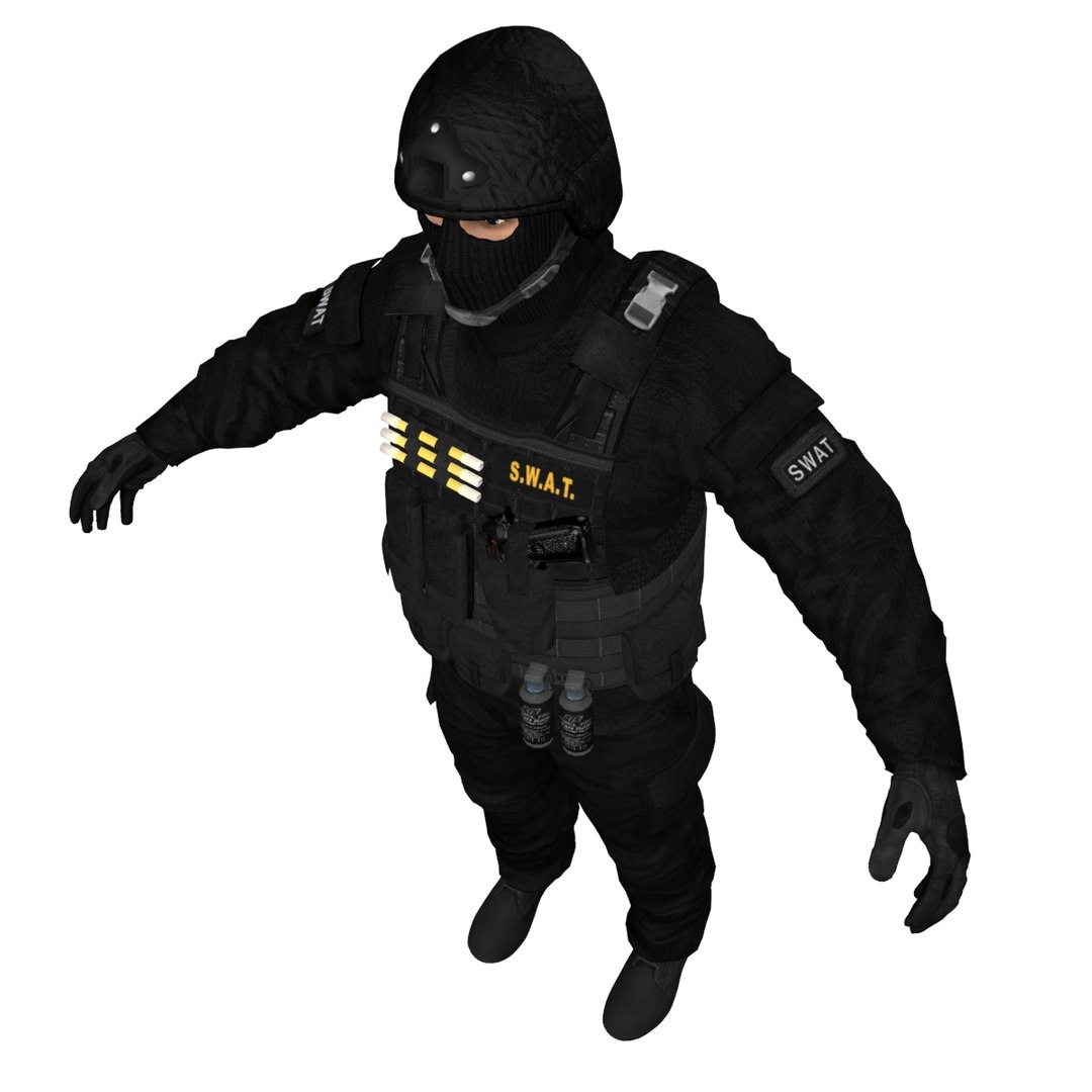 3d Model Swat Soldier Scene