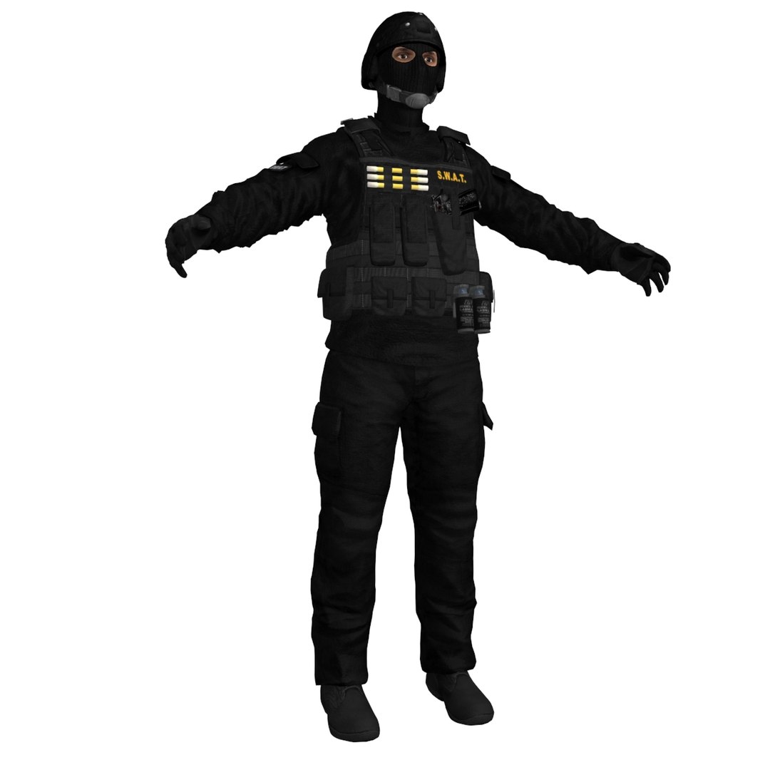3d Model Swat Soldier Scene