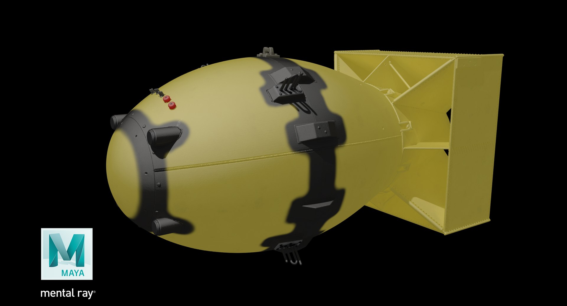 Fat Man Nuclear Bomb 3D Model - TurboSquid 1292041