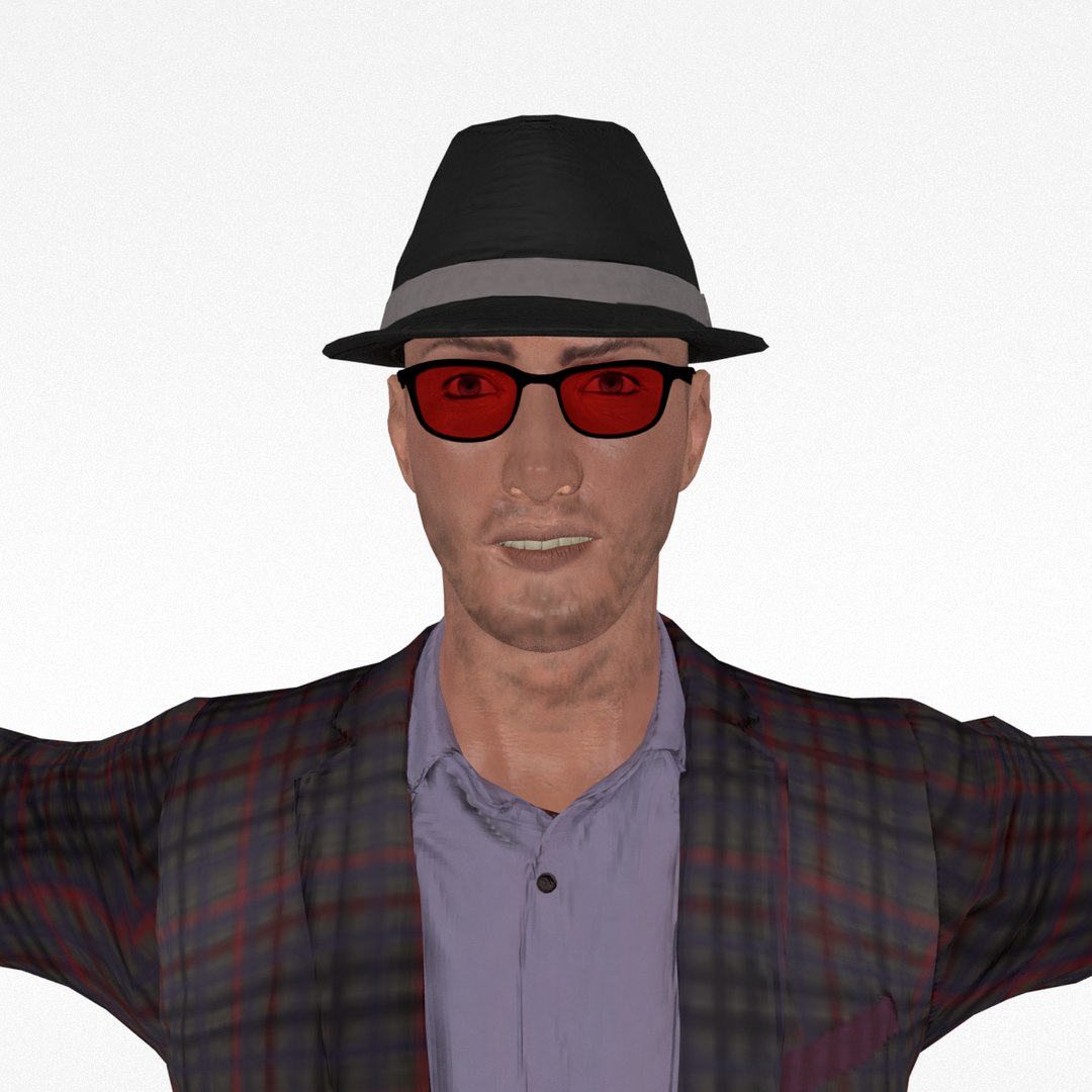 3d david male - rigged