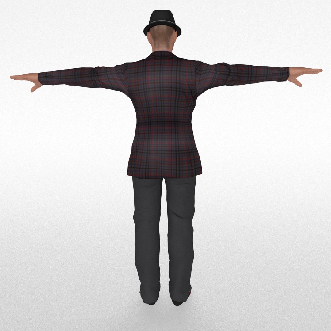 3d david male - rigged