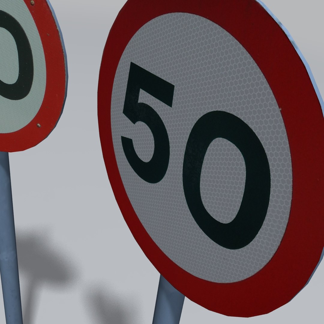 3d speed signs model