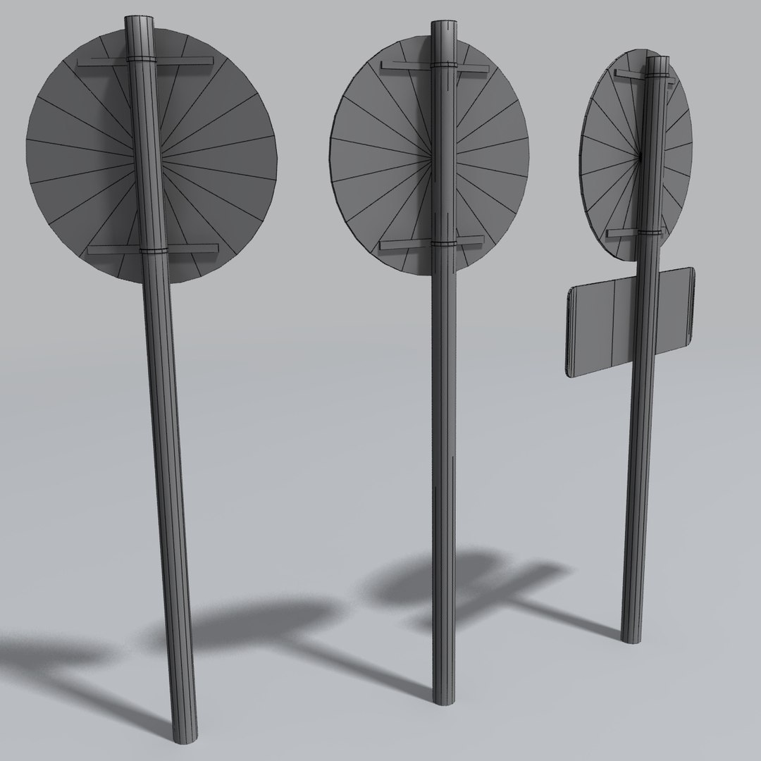 3d speed signs model