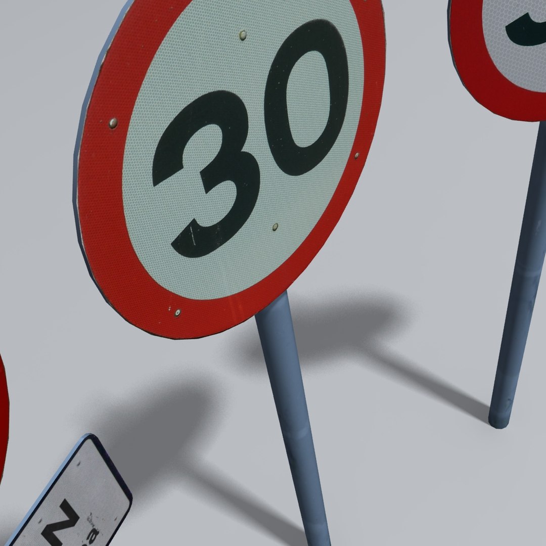 3d speed signs model