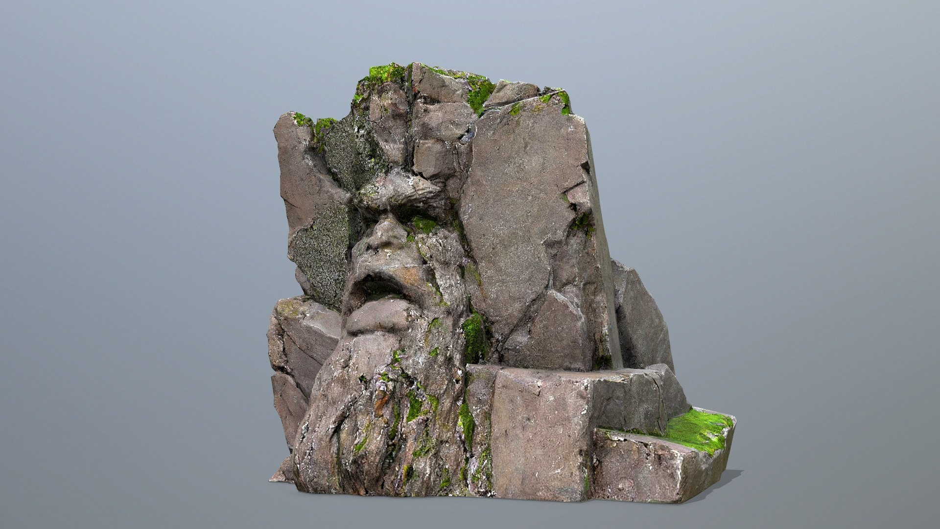 3D Face Of The Mountain Model - TurboSquid 2215984