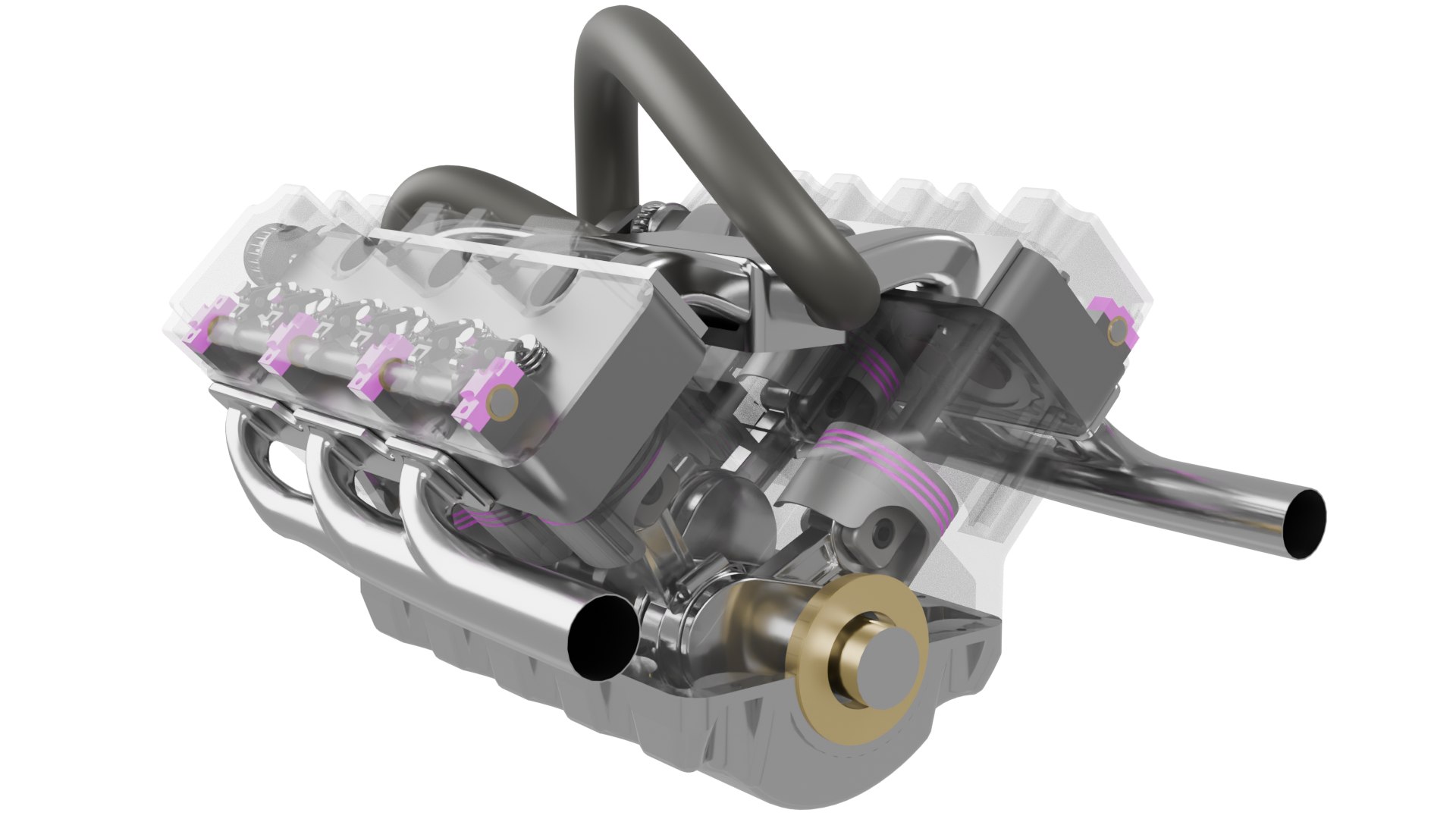 3D Car Engine Model - TurboSquid 2304947