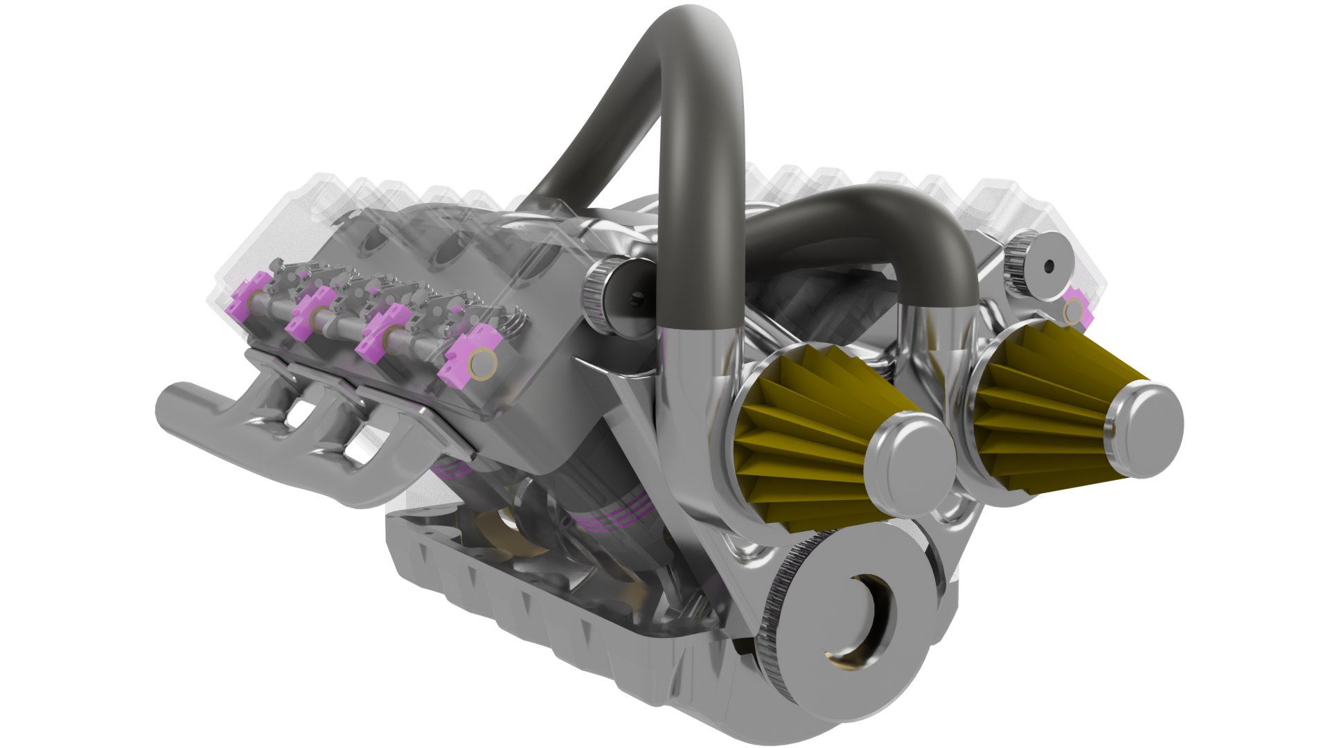 3D Car Engine Model - TurboSquid 2304947