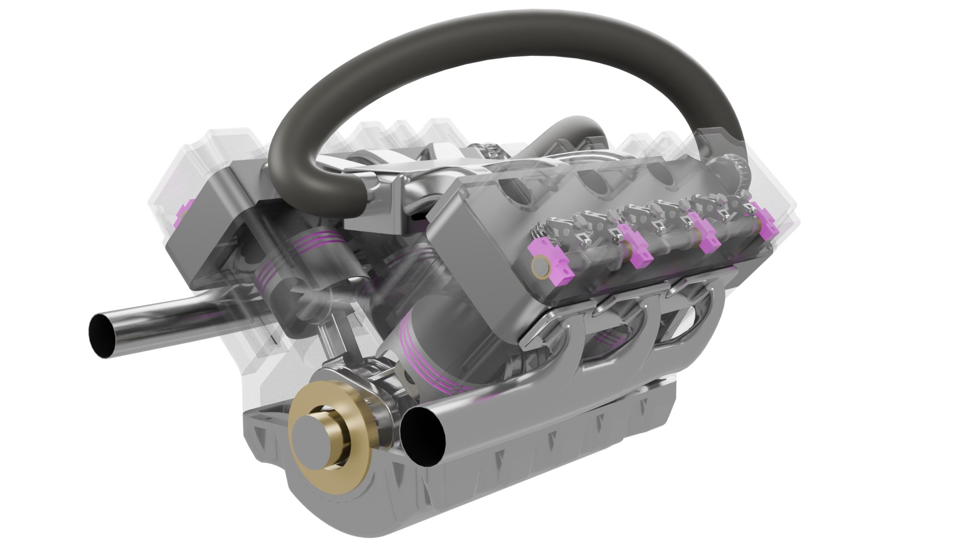 3D Car Engine Model - TurboSquid 2304947