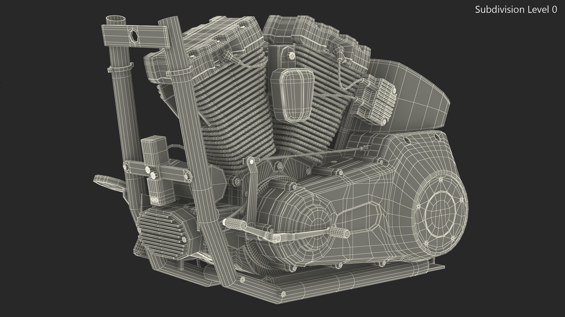 3D V-Twin Motorcycle Engine Model - TurboSquid 2307855